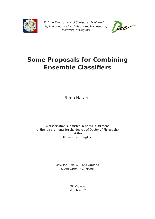 (PDF) Some proposals for combining ensemble classifiers