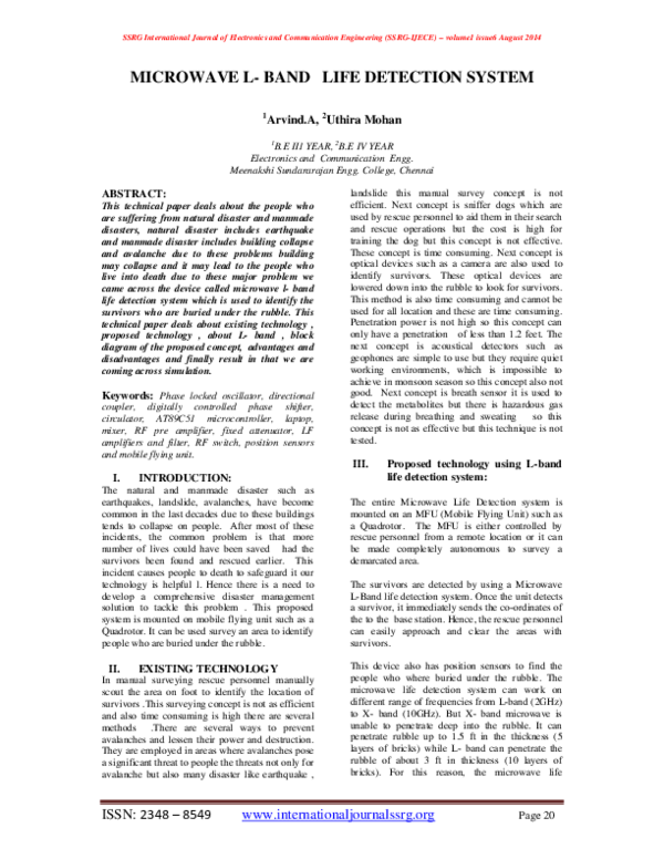 (PDF) MICROWAVE L-BAND LIFE DETECTION SYSTEM