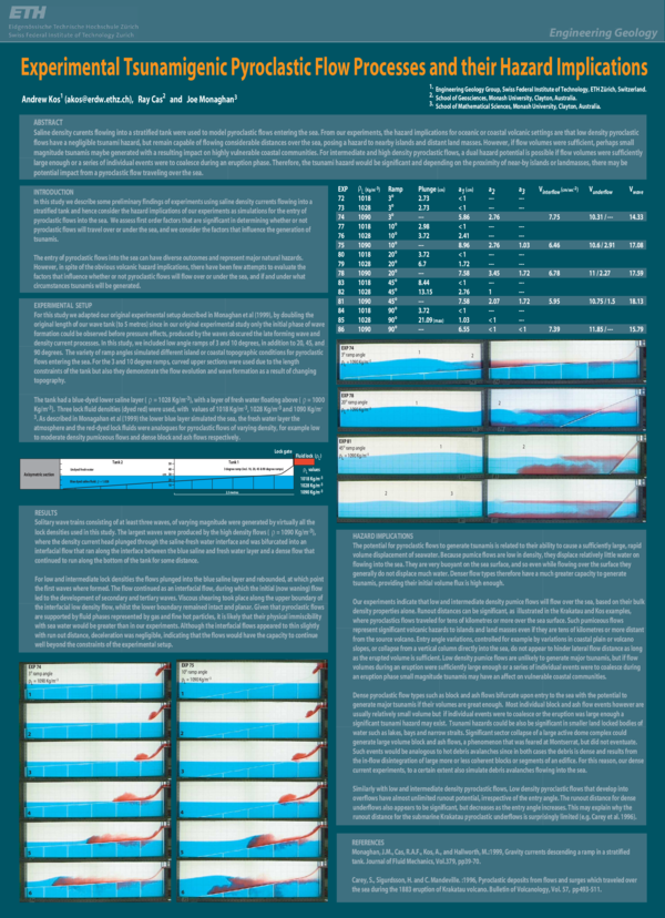 (PDF) Experimental Tsunamigenic Pyroclastic Flow Processes and their ...