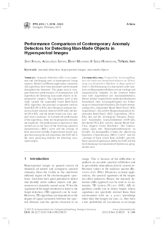 Pdf Performance Comparison Of Contemporary Anomaly Detectors For