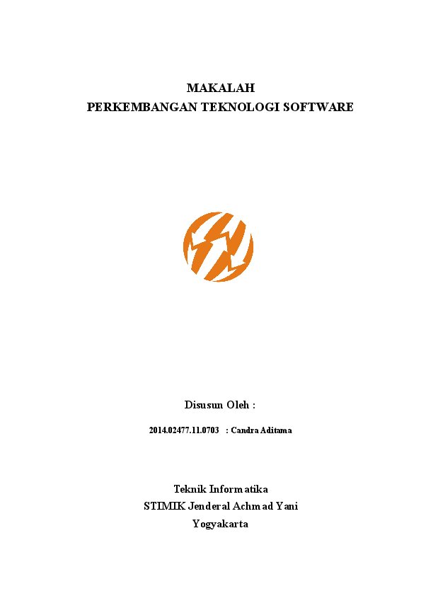 (DOC) MAKALAH PERKEMBANGAN TEKNOLOGI SOFTWARE