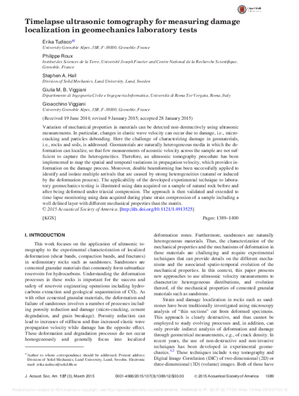 (PDF) Timelapse ultrasonic tomography for measuring damage localization ...