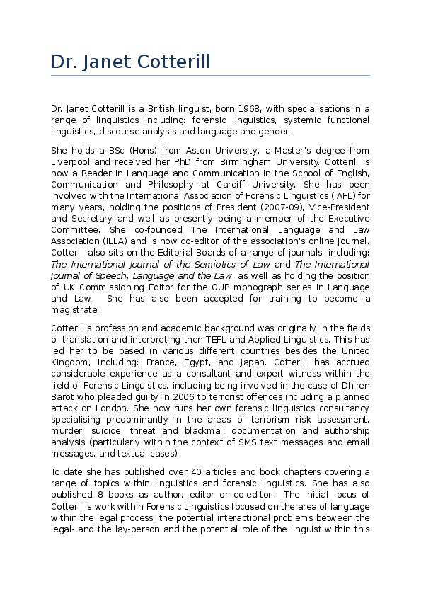 (DOC) Dr Janet Cotterill