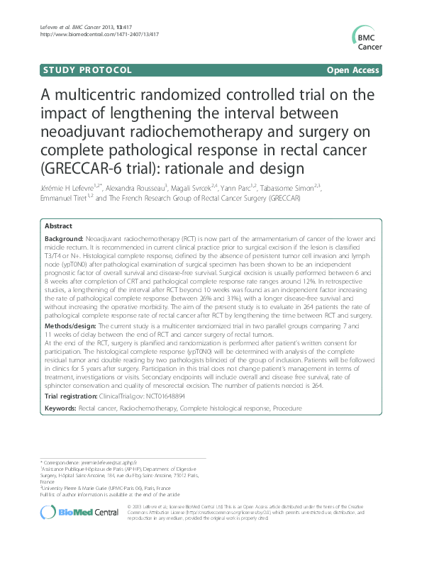 (PDF) A multicentric randomized controlled trial on the impact of ...