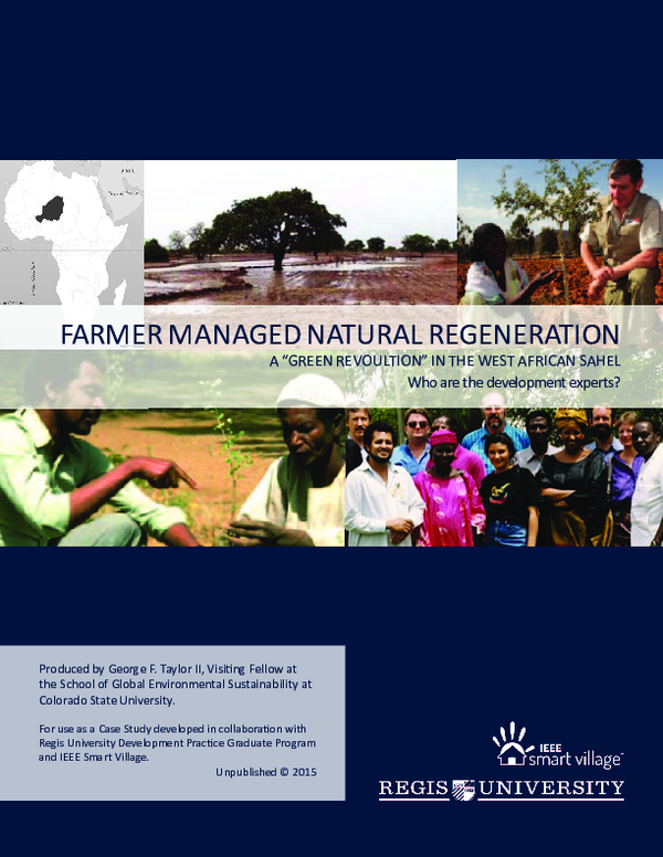 (PDF) Farmer Managed Natural Regeneration (FMNR): a "green revolution" in the West African Sahel ...