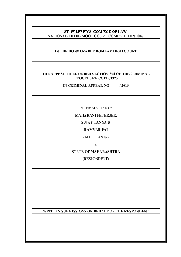 (PDF) MEMORIAL FOR THE RESPONDENTS