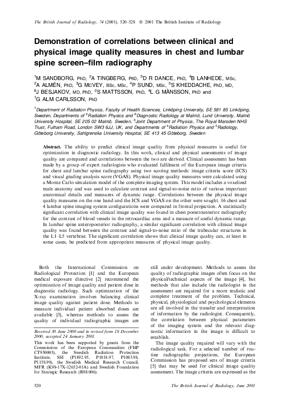 (PDF) Computed and conventional chest radiography: A comparison of ...