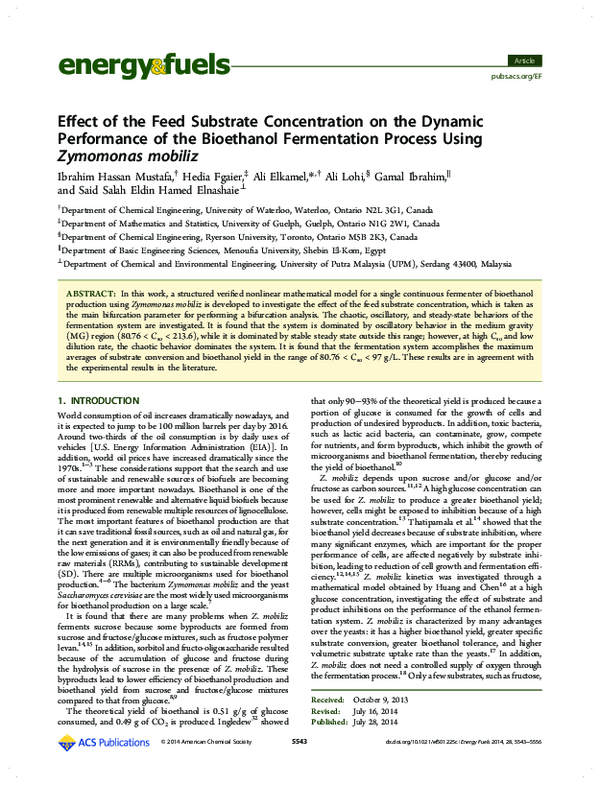 (PDF) Effect of the Feed Substrate Concentration on the Dynamic ...