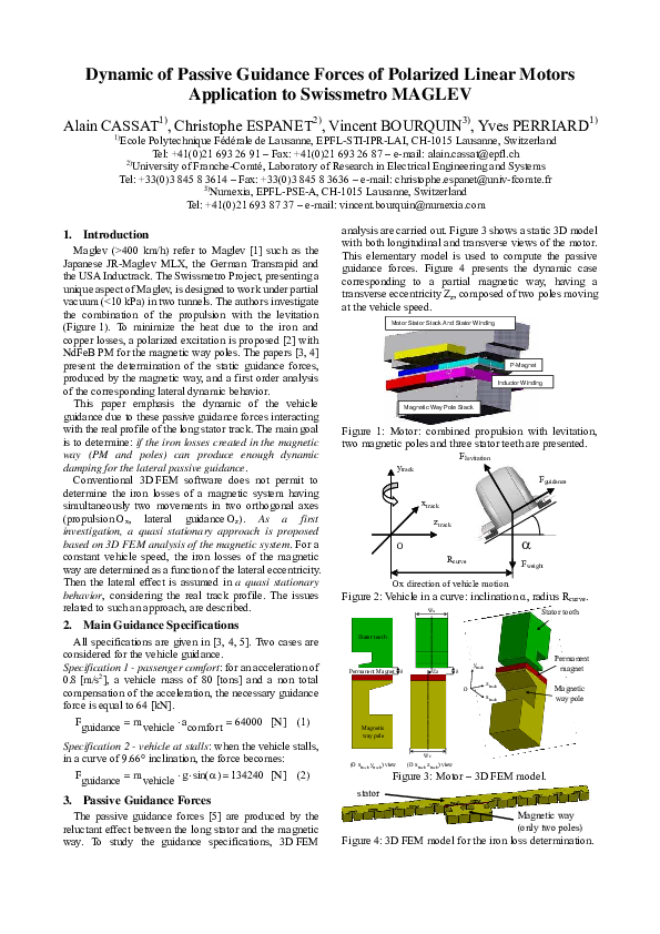 (PDF) Dynamic of Passive Guidance Forces of Polarized Linear Motors ...