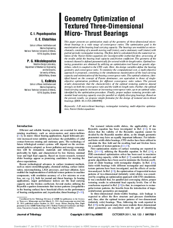 (PDF) Geometry Optimization of Textured Three-Dimensional Micro- Thrust ...