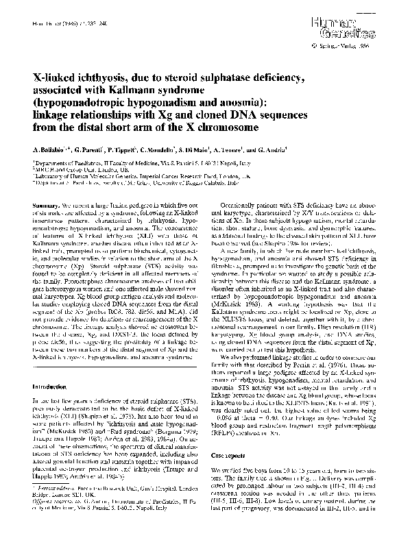(PDF) X-linked ichthyosis, due to steroid sulphatase deficiency ...