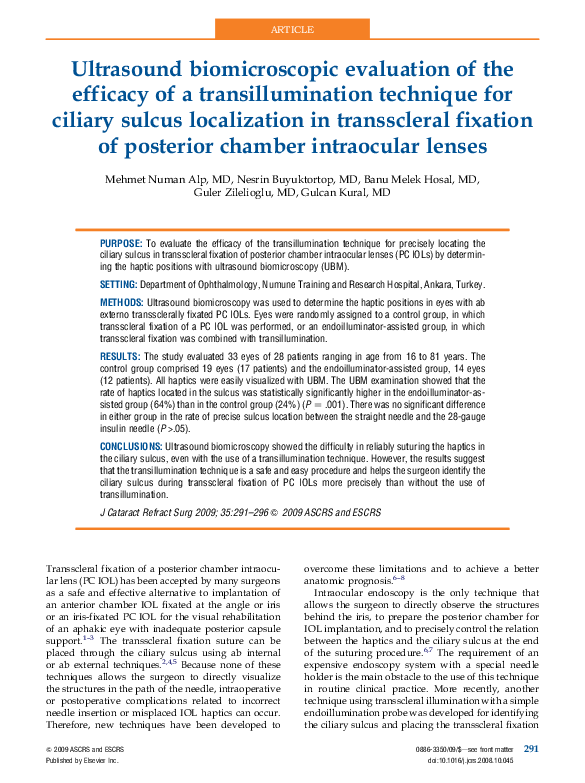 (PDF) Ultrasound biomicroscopic evaluation of the efficacy of a ...