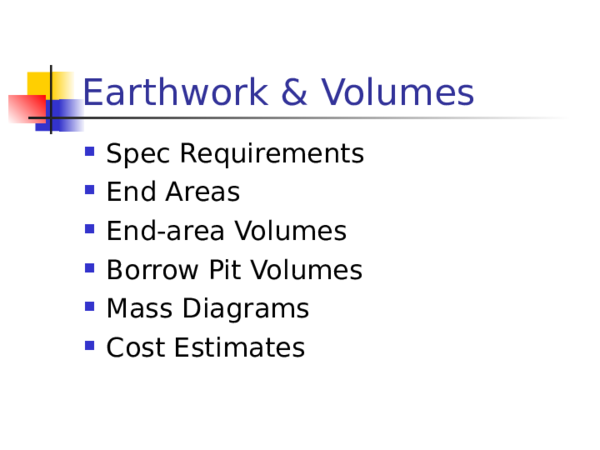 (PPT) Earthwork & Volumes