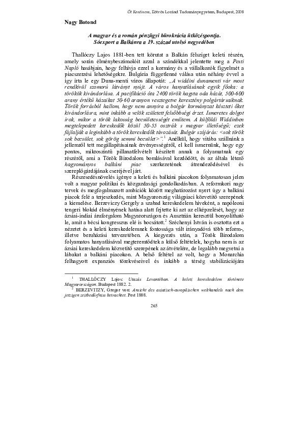 (PDF) Nagy Botond: A magyar és a román pénzügyi bürokrácia ...