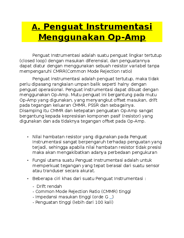 (DOC) A. Penguat Instrumentasi Menggunakan Op-Amp etc.