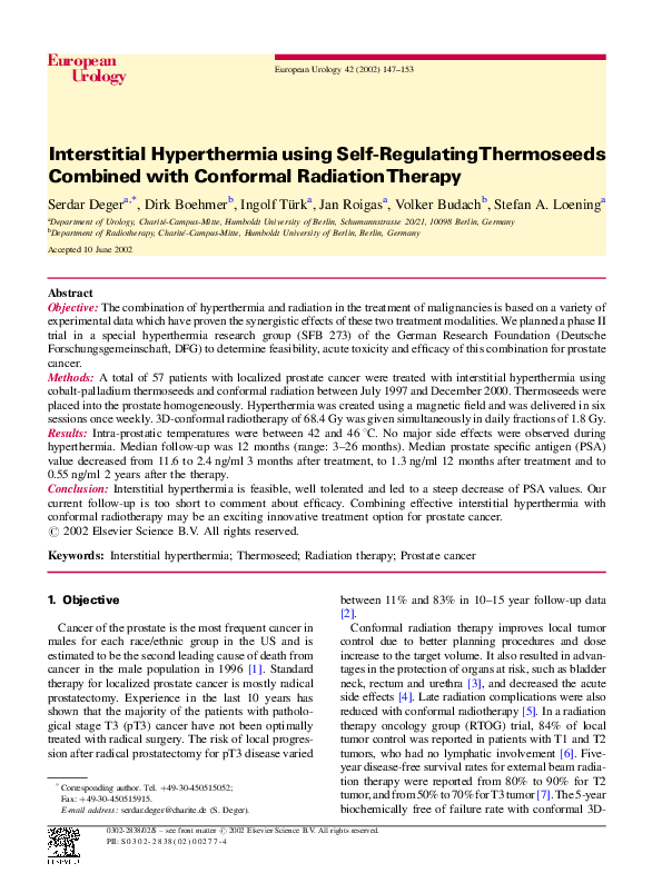 (PDF) Interstitial Hyperthermia using Self-Regulating Thermoseeds ...
