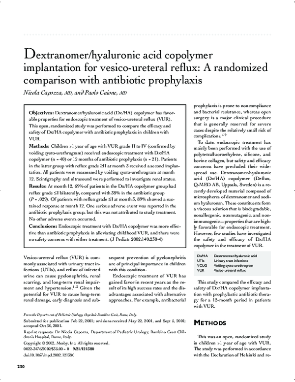 (PDF) Dextranomer/hyaluronic acid copolymer implantation for vesico ...