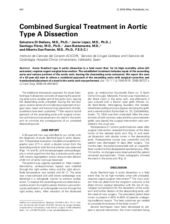 (PDF) Type A Aortic Dissection Repair: How I Teach It | Robbin Cohen ...