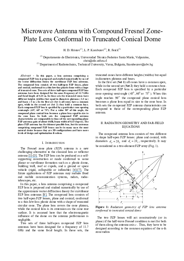 (PDF) Microwave Antenna with Compound Fresnel Zone-Plate Lens Conformal ...
