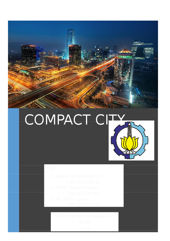 (DOC) PERENCANAAN KOTA || COMPACT CITY COMPACT CITY