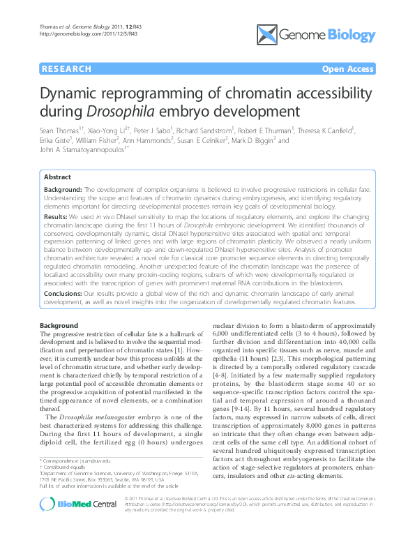 (PDF) Dynamic reprogramming of chromatin accessibility during ...