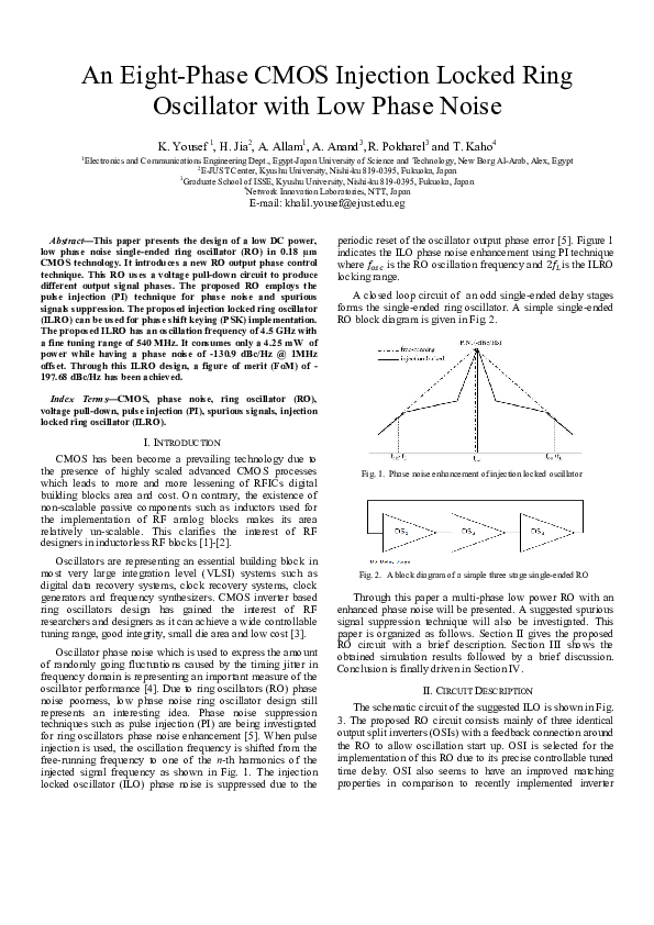 (PDF) An Eight-Phase CMOS Injection Locked Ring Oscillator with Low Phase Noise