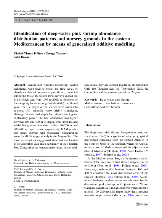 (PDF) Identification of deep-water pink shrimp abundance distribution ...