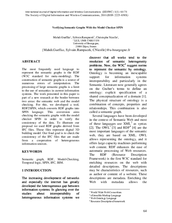 (PDF) Verifying Semantic Graphs With the Model Checker SPIN