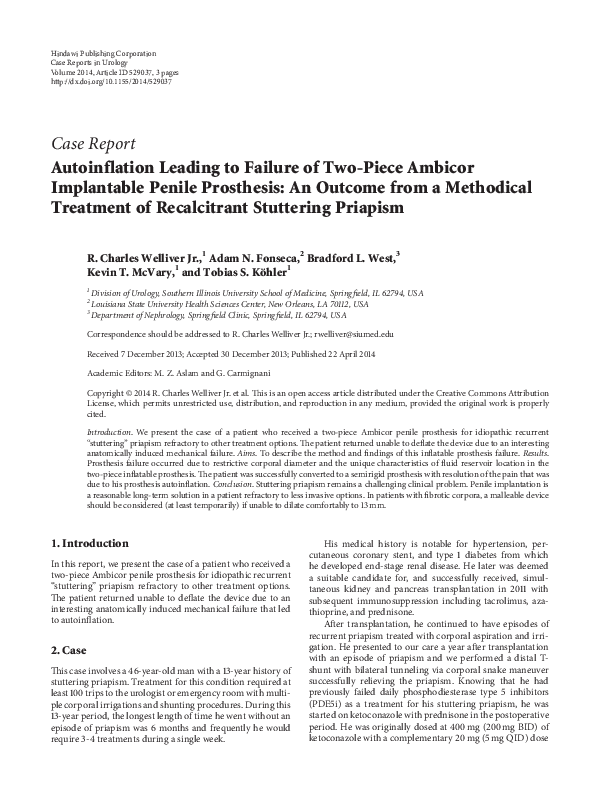 (PDF) Autoinflation Leading to Failure of Two-Piece Ambicor Implantable ...