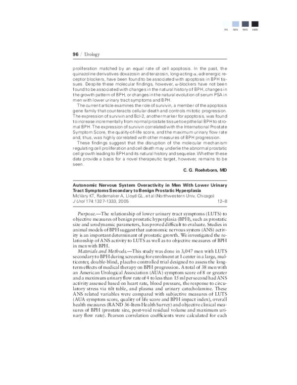 (PDF) AUTONOMIC NERVOUS SYSTEM OVERACTIVITY IN MEN WITH LOWER URINARY ...