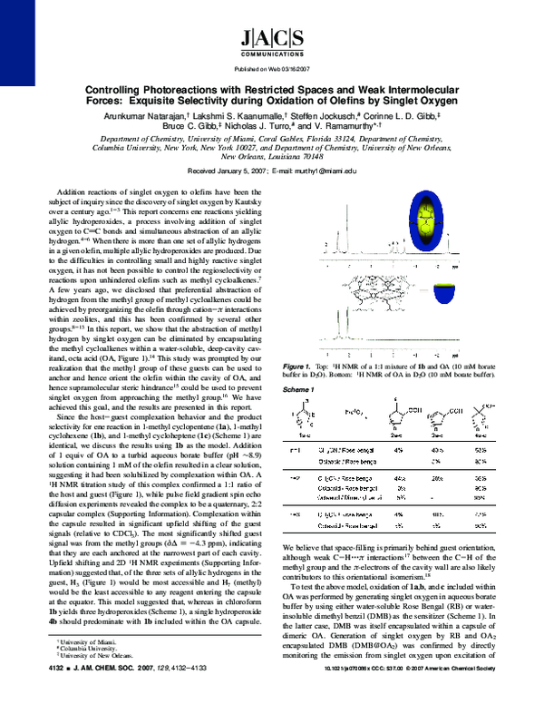 Pdf Controlling Photoreactions With Restricted Spaces And Weak
