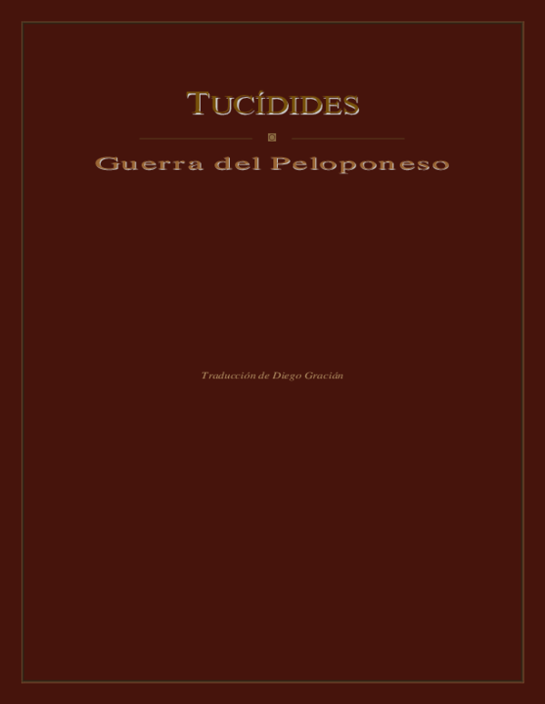 (PDF) Tucidides - Guerra del Peloponeso