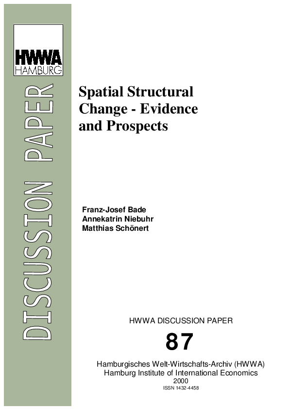 (PDF) Spatial Structural Change: Evidence and Prospects