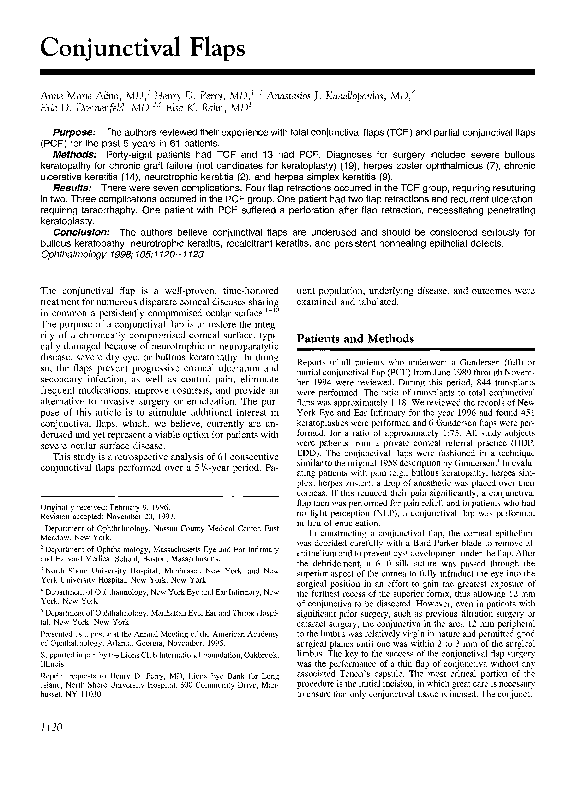 (PDF) Conjunctival flaps
