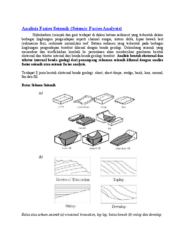 (PDF) Analisis Fasies Seismik (Seismic Facies Analysis