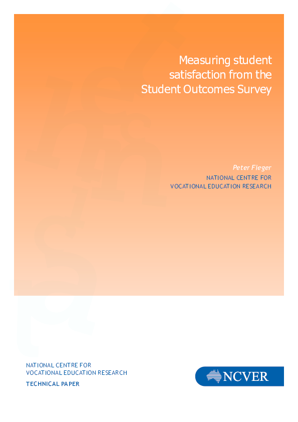 (PDF) Measuring student satisfaction from the Student Outcomes Survey