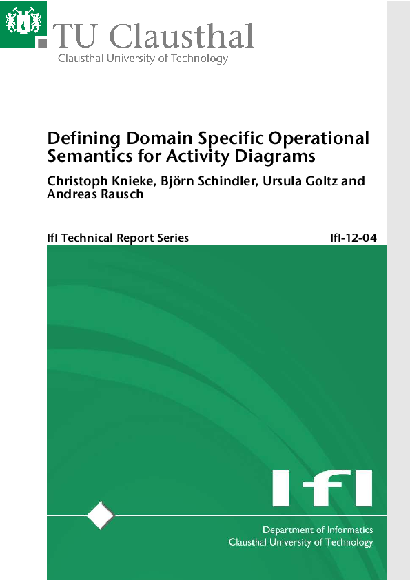 Defining Domain Specific Operational Semantics For Activity Diagrams