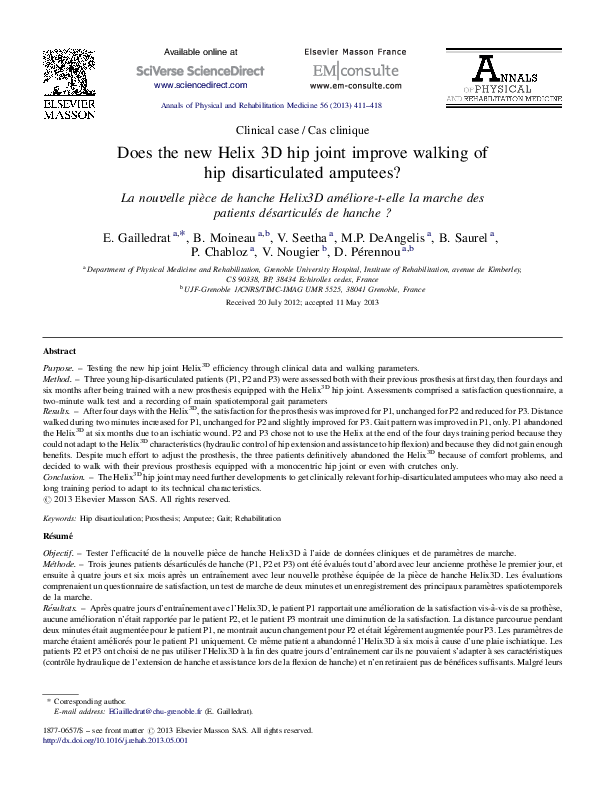 (PDF) Does the new Helix 3D hip joint improve walking of hip ...