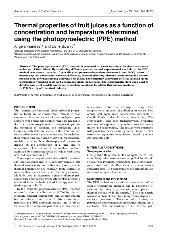 effect of temperature on brix