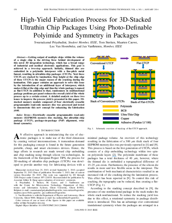 (PDF) High-Yield Fabrication Process for 3D-Stacked Ultrathin Chip ...