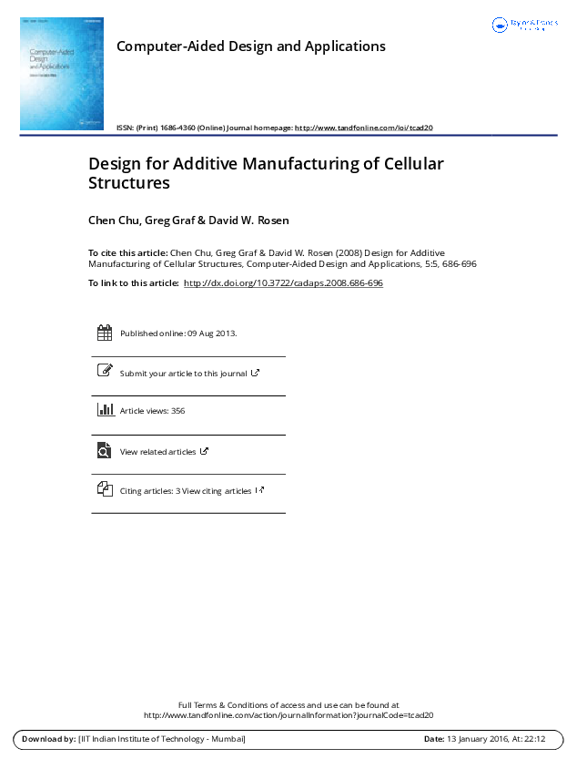 (PDF) Computer-Aided Design and Applications Design for Additive ...