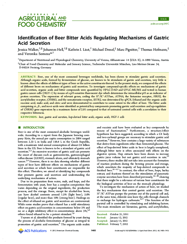 (PDF) Identification of Beer Bitter Acids Regulating Mechanisms of ...
