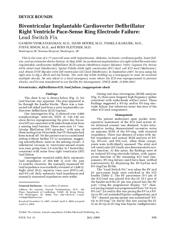 (PDF) Biventricular Implantable Cardioverter Defibrillator Right ...