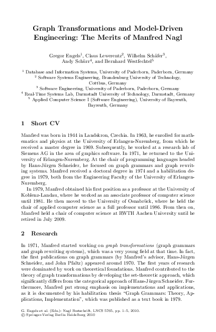 (PDF) Graph Transformations and Model-Driven Engineering
