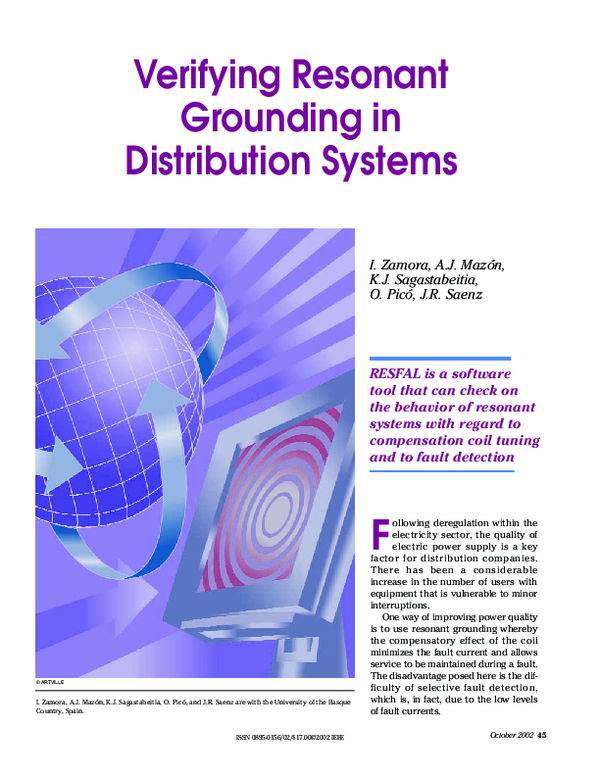 (PDF) Verifying resonant grounding in distribution systems