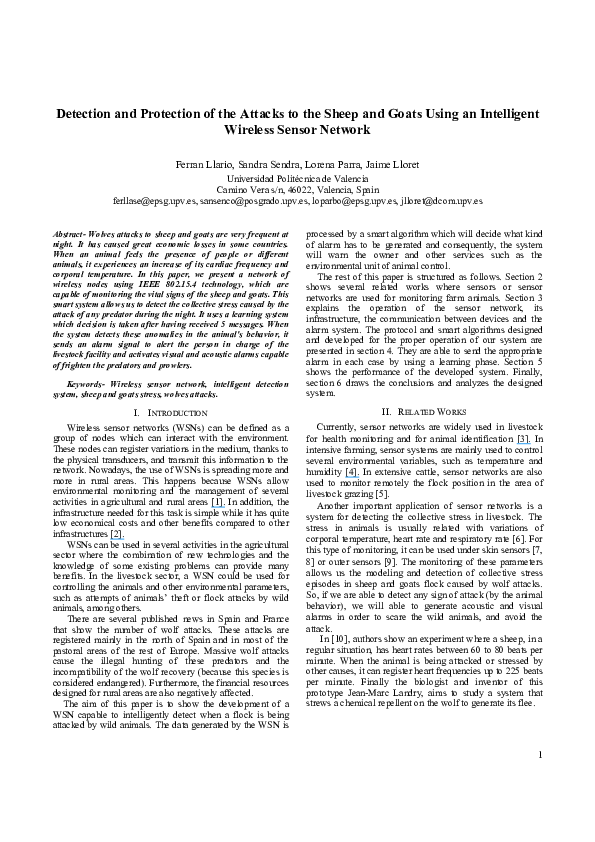 Pdf Detection And Protection Of The Attacks To The Sheep And Goats Using An Intelligent