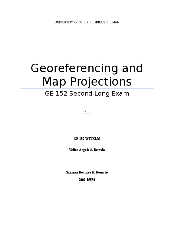(DOC) Georeferencing and Map Projections