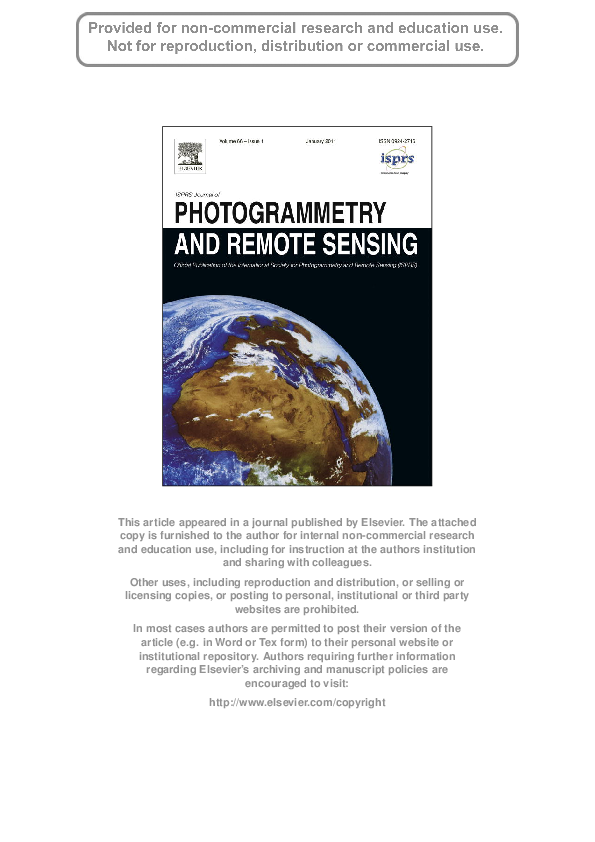 Relevance of airborne lidar and multispectral image data for urban ... Relevance of airborne lidar and multispectral image data for urban ...