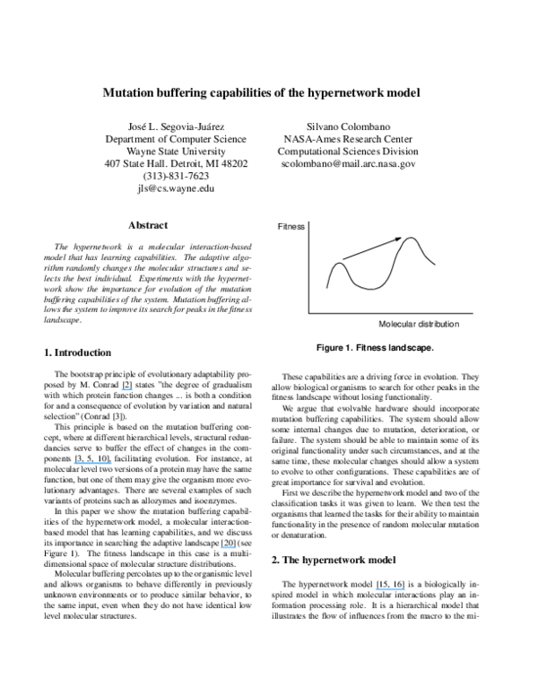 (PDF) Mutation buffering capabilities of the hypernetwork model