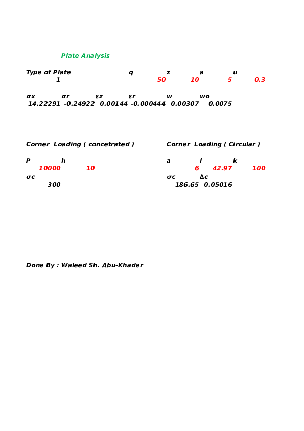 (XLS) Pavement Excel Design Sheet